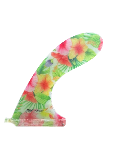 12" Farrelly Cutaway Fin Floral – Surfblanks Australia