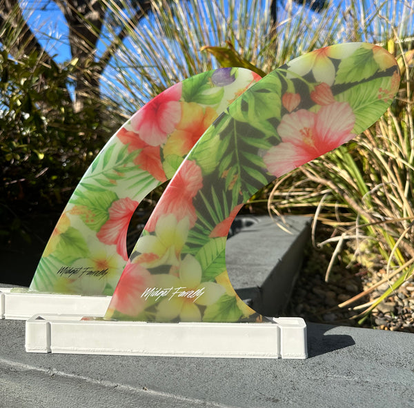 10" Farrelly Cutaway Fin Floral – Surfblanks Australia